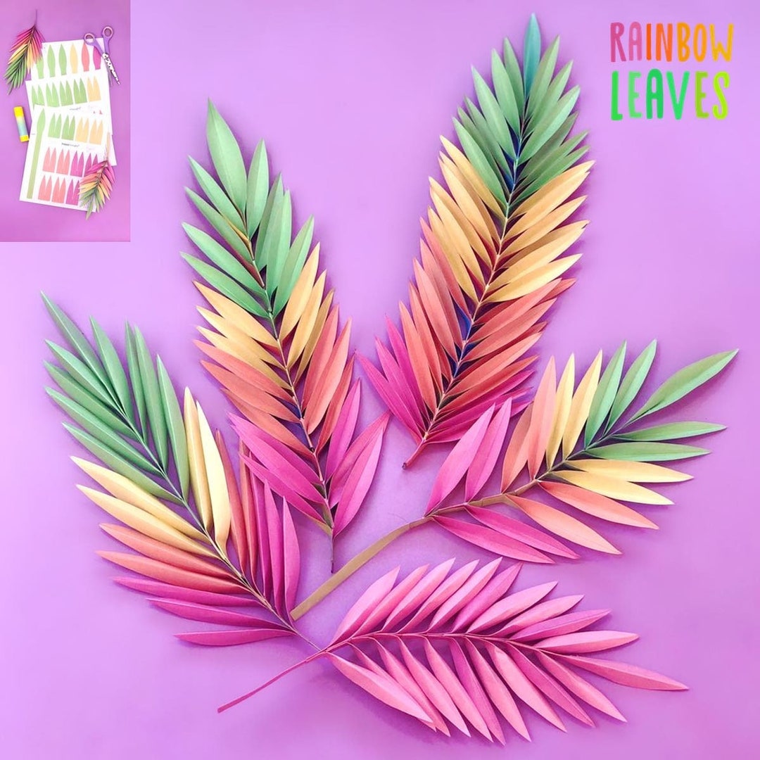Rainbow Leaf Templates, Patterns. No-sew Rainbow Leaf Template, Step by ...