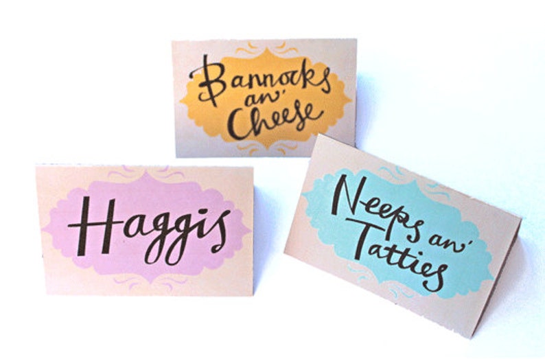 Burns Night Party Printables: DIY Scottish Supper Kit (PDF) - Etsy UK