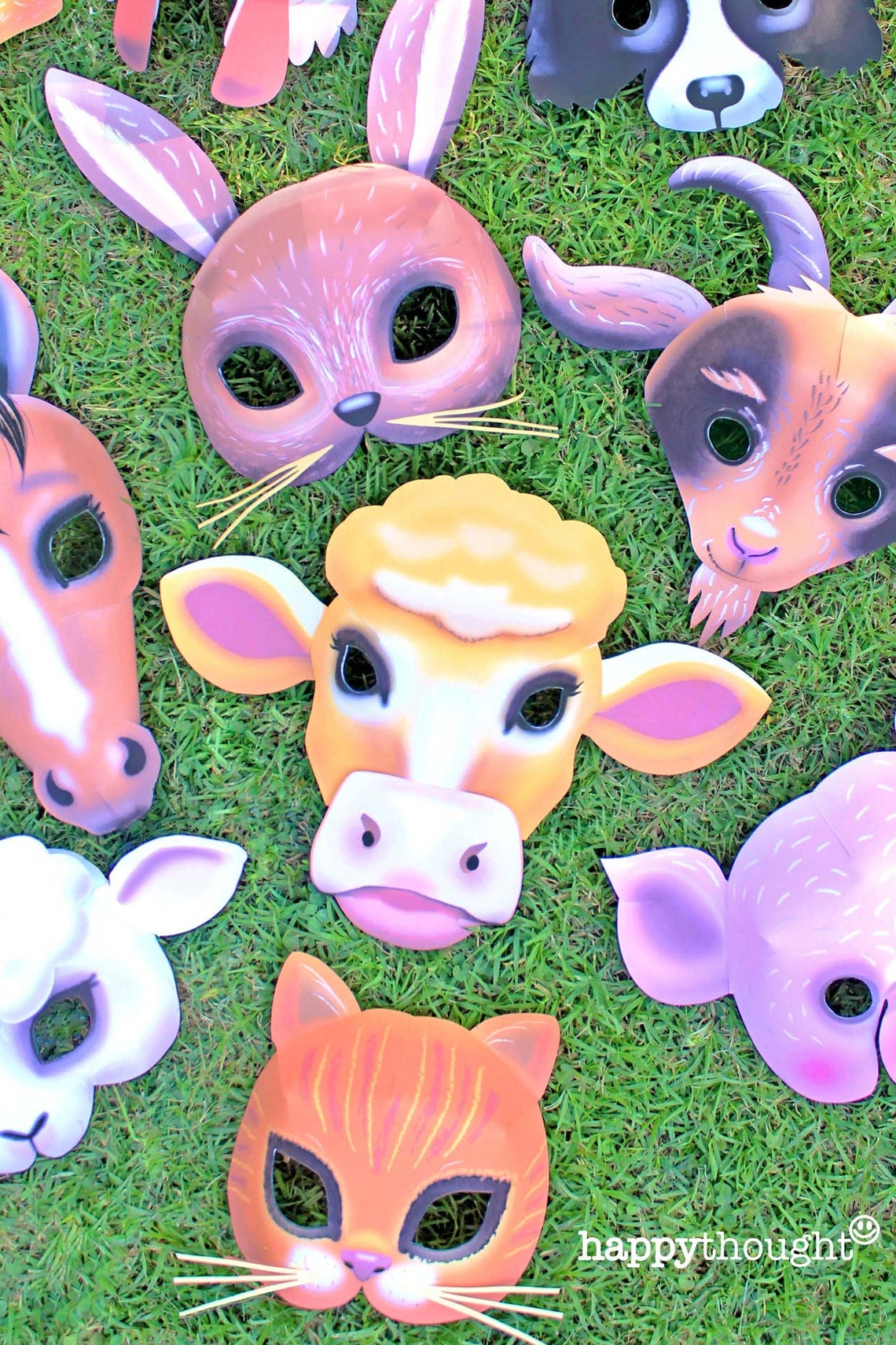 10 máscaras imprimibles para animales de granja: Conejo - Etsy España