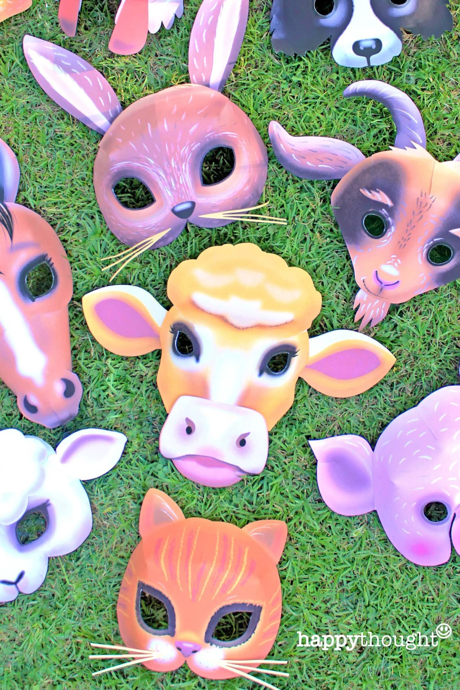 10 Printable Farm Animal Masks: Rabbit Rooster Dog Horse - Etsy Canada