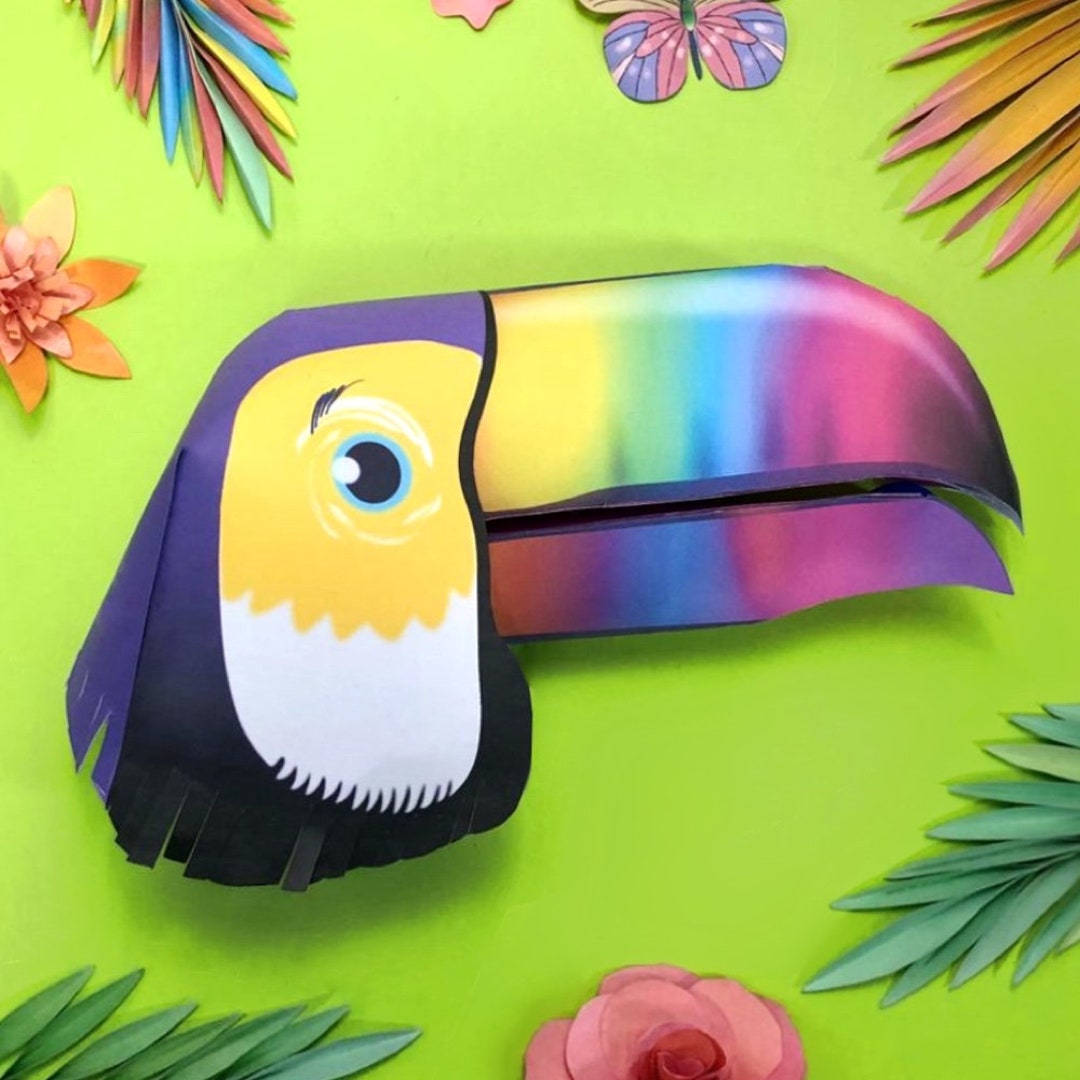 Printable DIY Toucan Bird Hand Puppet Craft Template and Instructions ...