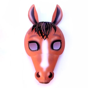 Horse Mask Template DIY No Sew Mask Pattern. Instantly Make a Paper 3D ...