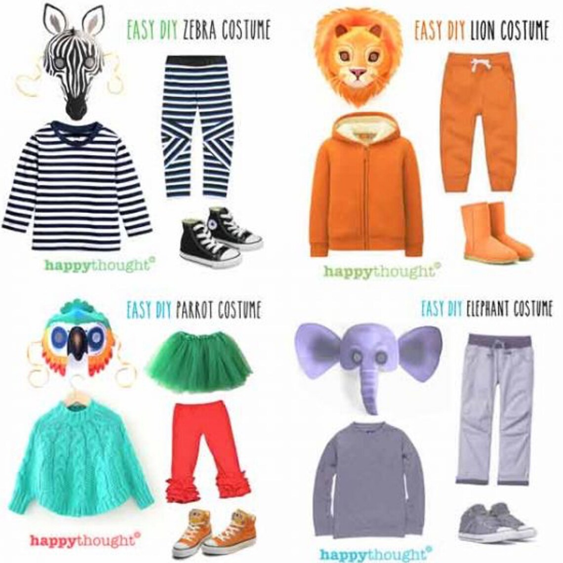 10 Wild Animal Printable Masks: Lion Hippo Elephant Snake | Etsy