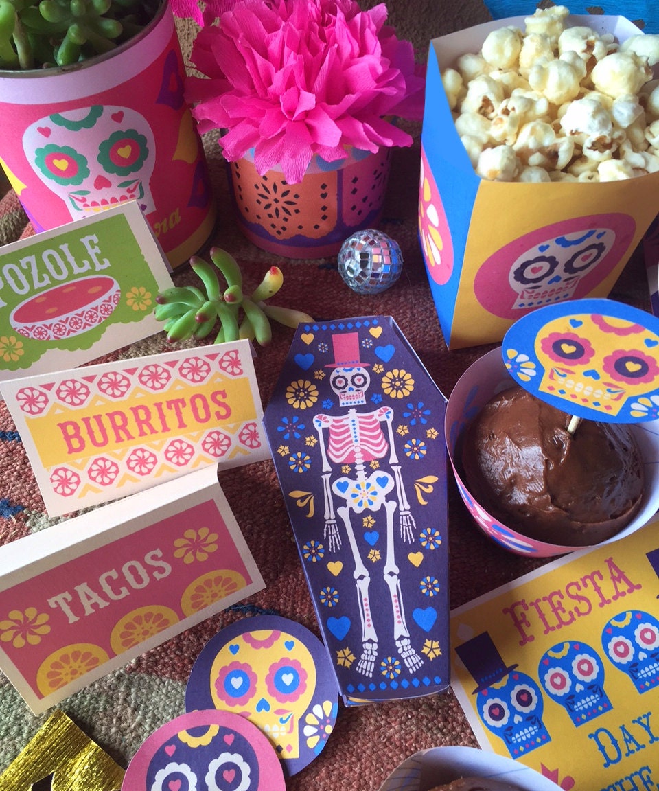 Day of the Dead or Dia De Los Muertos Printable Party Kit. - Etsy