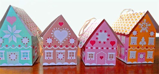 Gingerbread House Mini Gift Boxes Paper Printables Instant - Etsy