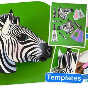 DIY Zebra Hand Puppet Craft Template: Printable Activity (PDF) - Etsy