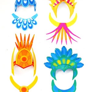 Printable Carnival Headpiece Templates – DIY Costume Masks (PDF) - Etsy