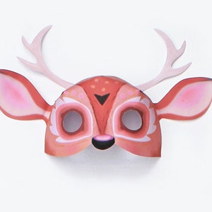 DIY Deer Mask Template: Printable Paper Animal Mask (PDF Download) - Etsy