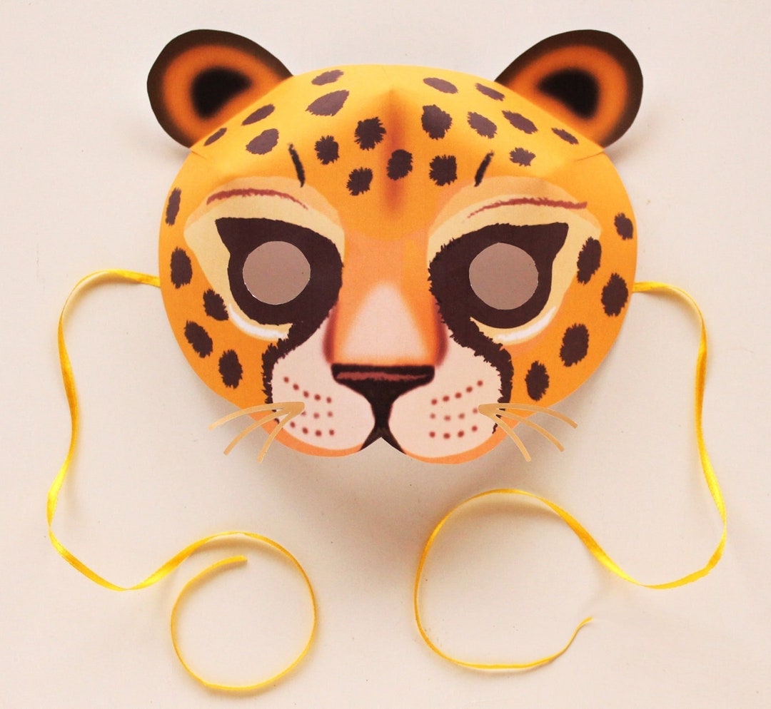 DIY Leopard Mask Template: Printable Animal Costume (PDF Pattern) - Etsy