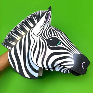 DIY Zebra Hand Puppet Craft Template: Printable Activity (PDF) - Etsy