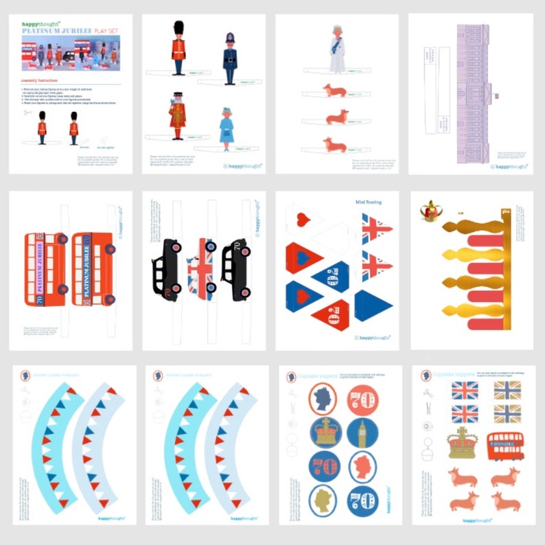 Platinum Jubilee Paper Figures: Queen Elizabeth, Buckingham Palace (PDF ...