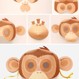 DIY Monkey Mask Template: Printable Costume Mask (PDF Pattern) - Etsy