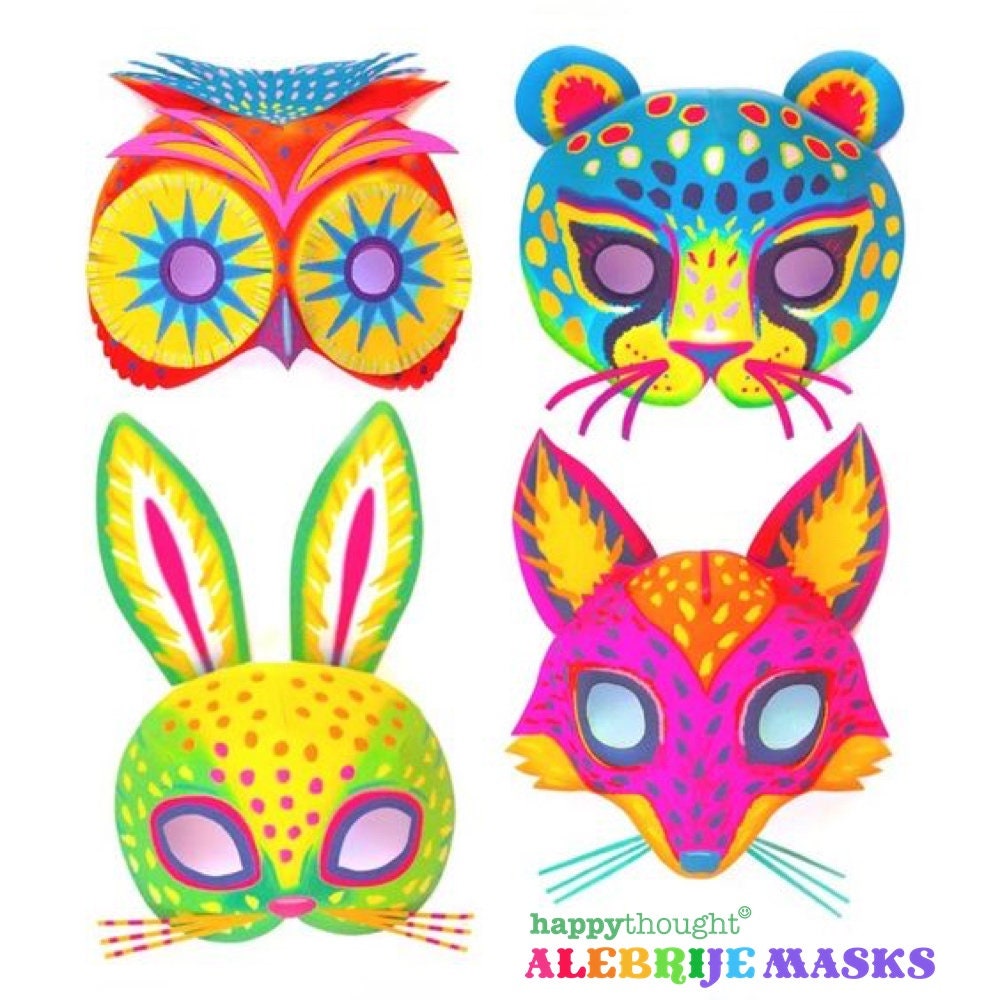 Alebrijes Mask Wooden Alebrije Cat Mexican Handicrafts Folk Art