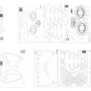 Printable Monster Mask Templates: 4 Full Color Monster Mask Designs to ...