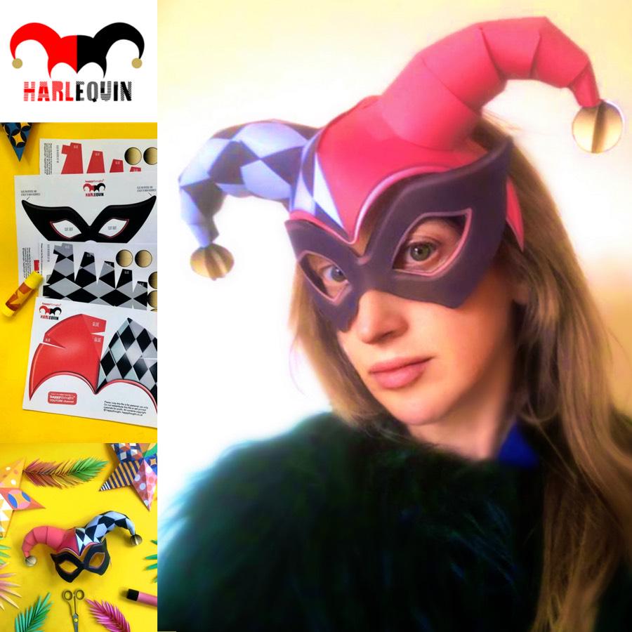 DIY Harlequin Headdress Templates: Unique Headdress Craft (digital PDF ...