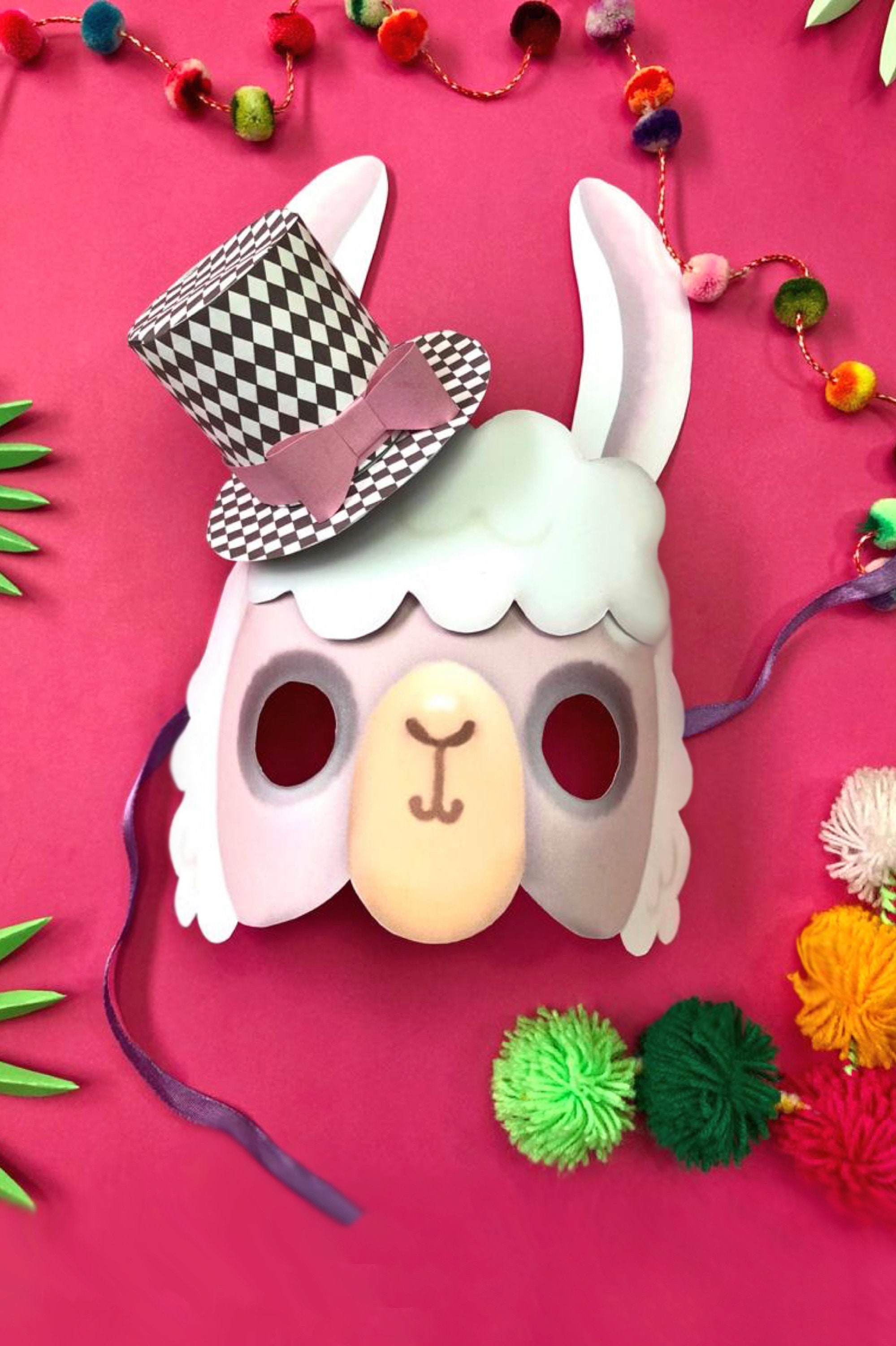 DIY Llama Mask Template: Printable Costume Mask (PDF Pattern) - Etsy ...