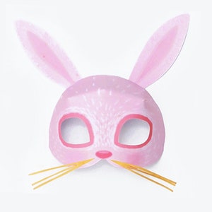 Rabbit Mask Template DIY No Sew Mask Pattern. Instantly Make and Craft ...