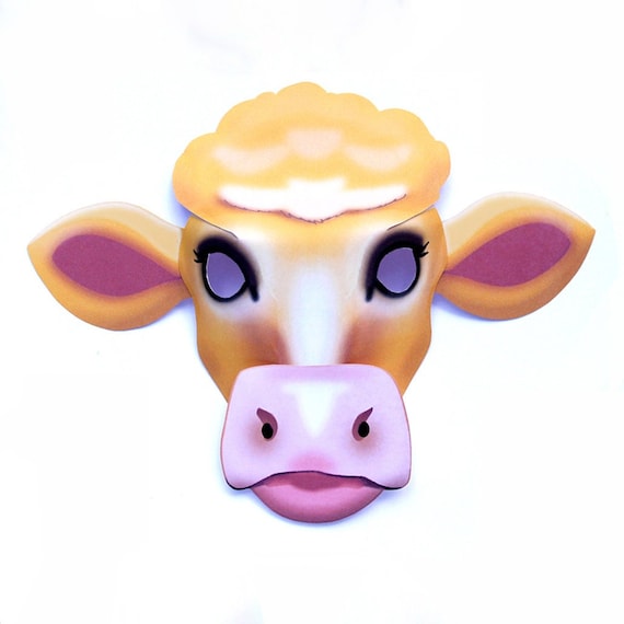 Cow Mask Template Paper Mache Cow Mask 🐮 LittleCreativeLife