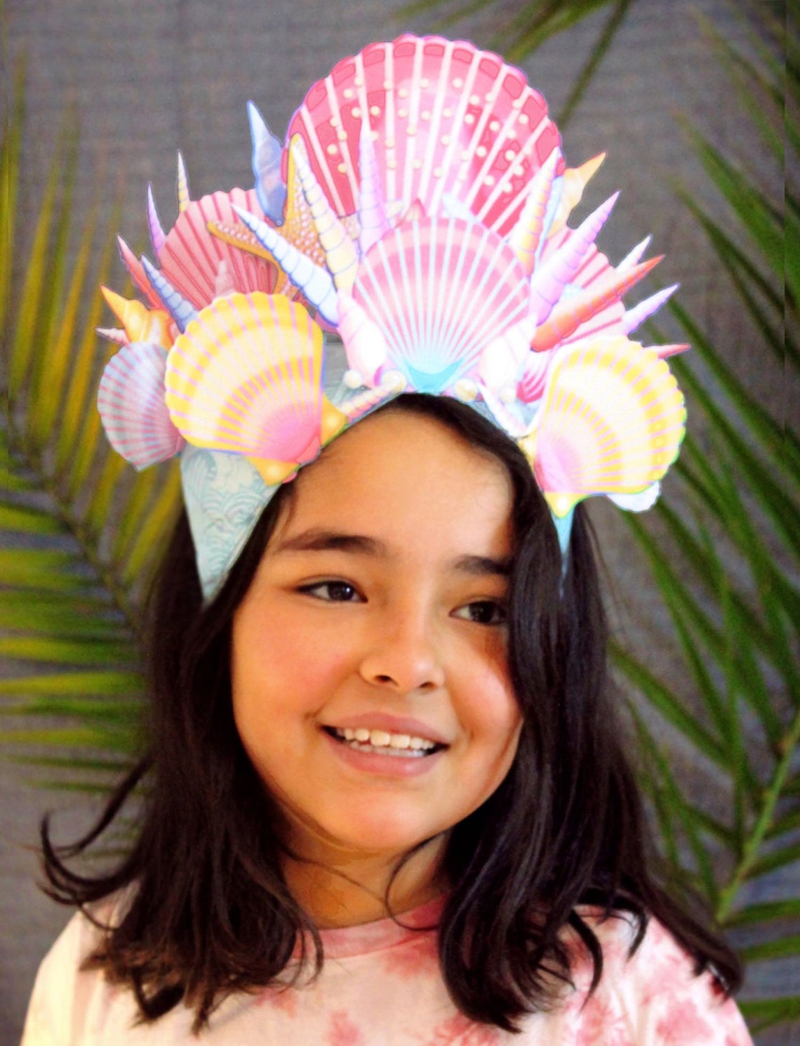 DIY Mermaid Crown Template: No-sew Printable Seashell Headdress (PDF ...