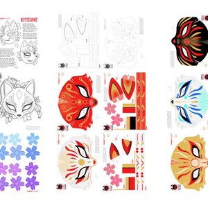 Kitsune Craft Activity Kit Templates. Download DIY Puppets, Masks and ...
