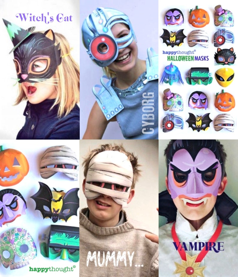 Vampire Mask Template DIY No Sew Mask Pattern. Instantly Make - Etsy