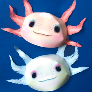 DIY Axolotl Mask Template: Printable Paper Mask (PDF Download) - Etsy