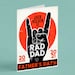 Father's Day RAD DAD Rock Printable Poster, Greeting Card and ...