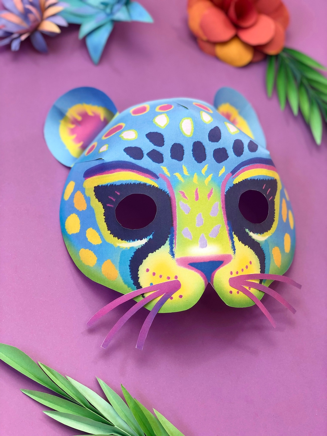 Printable Paper Alebrije Jaguar Mask: Fun Animal Mask Designs ...