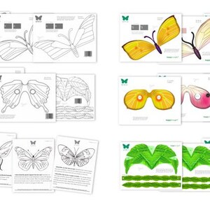 Printable Paper Butterfly Masks: 6 Butterfly Mask Designs + Coloring in ...