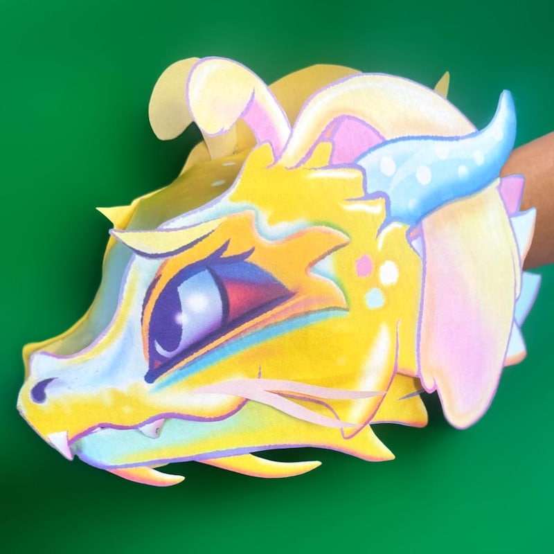 Dragon Puppet Paper Ideas - Etsy