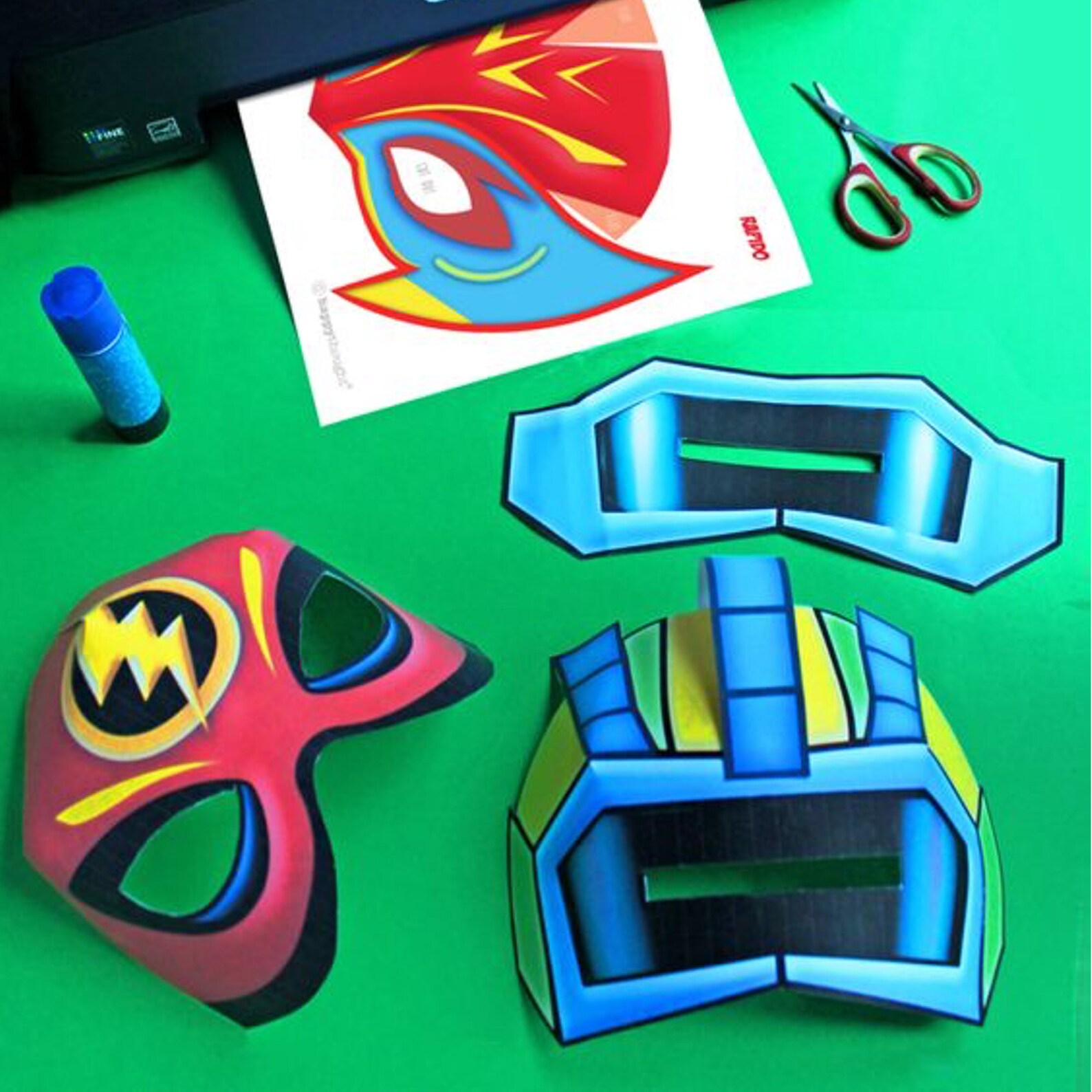 10 Printable Superhero Masks: DIY Costume Templates (PDF) - Etsy