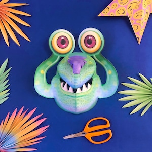 Printable Monster Mask Templates: 4 Full Color Monster Mask Designs to ...