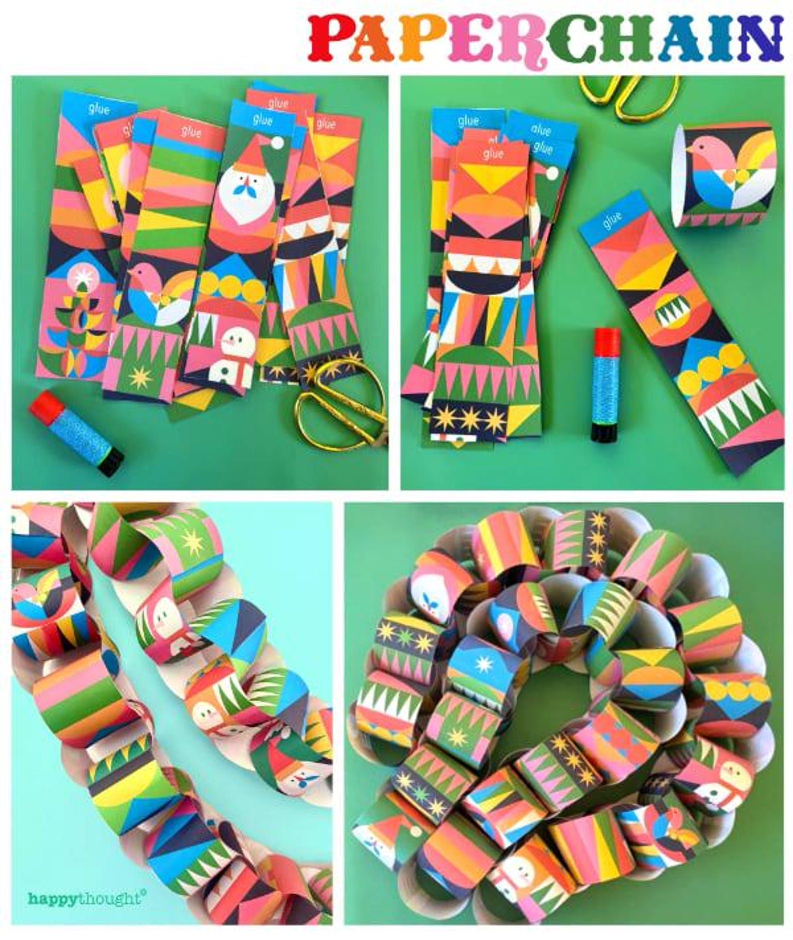 Chunky Paper Chain Garland: DIY Paper Craft (digital PDF Download) - Etsy