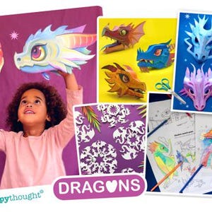 Dragon Craft Activity Kit Templates. Download & Make Puppets, Masks and ...