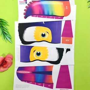 DIY Toucan Hand Puppet Craft Template (PDF Download) - Etsy