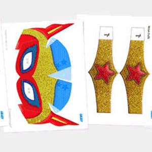 10 Printable Superhero Masks: Includes 10 Printable Coloring in Black ...