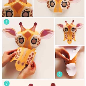 DIY Giraffe Mask Template: Printable Costume Mask (PDF Pattern) - Etsy