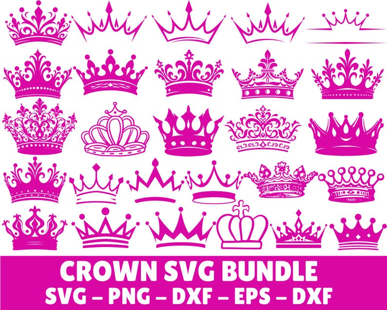Royal Crown SVG Bundle: King, Queen, Princess (cut Files) - Etsy