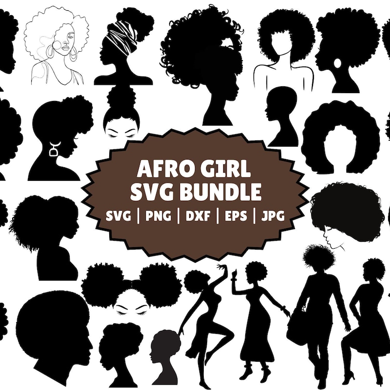 Black Female Svg - Etsy