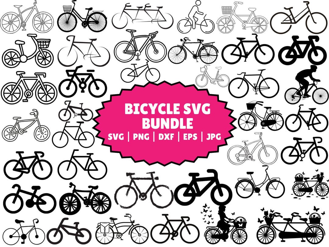 Bicycle SVG Bundle: Bike Clipart, Cut Files (digital Download) - Etsy