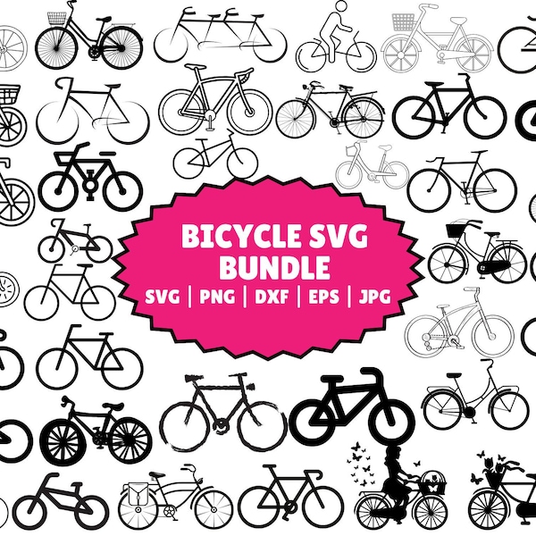 Bicycle Svg - Etsy