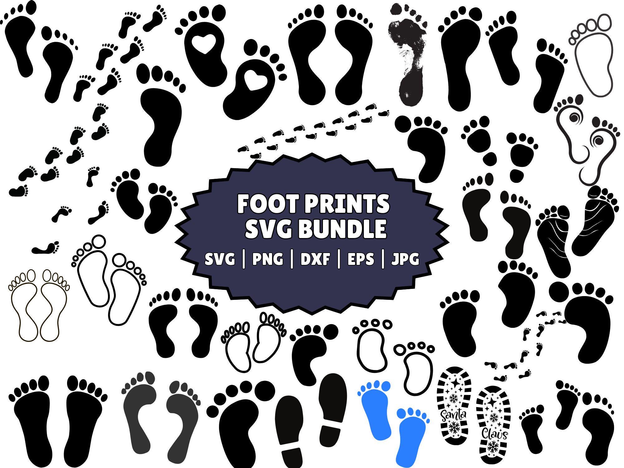 Footprints SVG Bundle, Foot Prints Png Bundle, Baby Feet SVG, Baby ...
