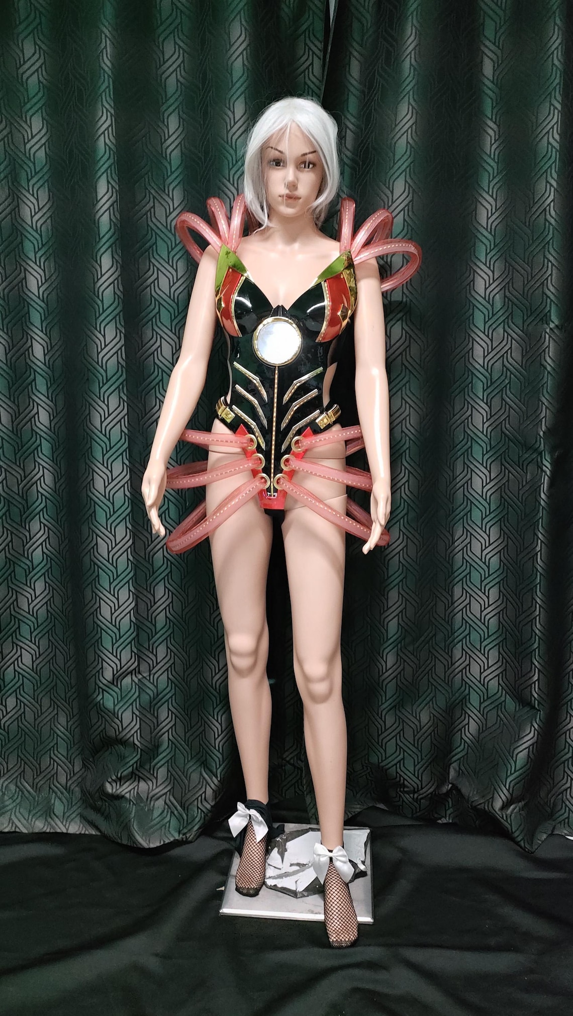 LED Light-up Cosplay Bodysuit Costume With Neon Tubes - Futuristic ...