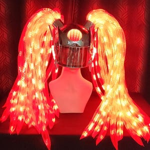 Robot LED Helmet, LED Hair, Futuristic Helmet, Cyborg Headpiece ...