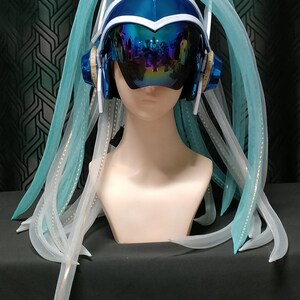LED Light-up Futuristic Hairpiece With Animated Glow and Visor LED ...