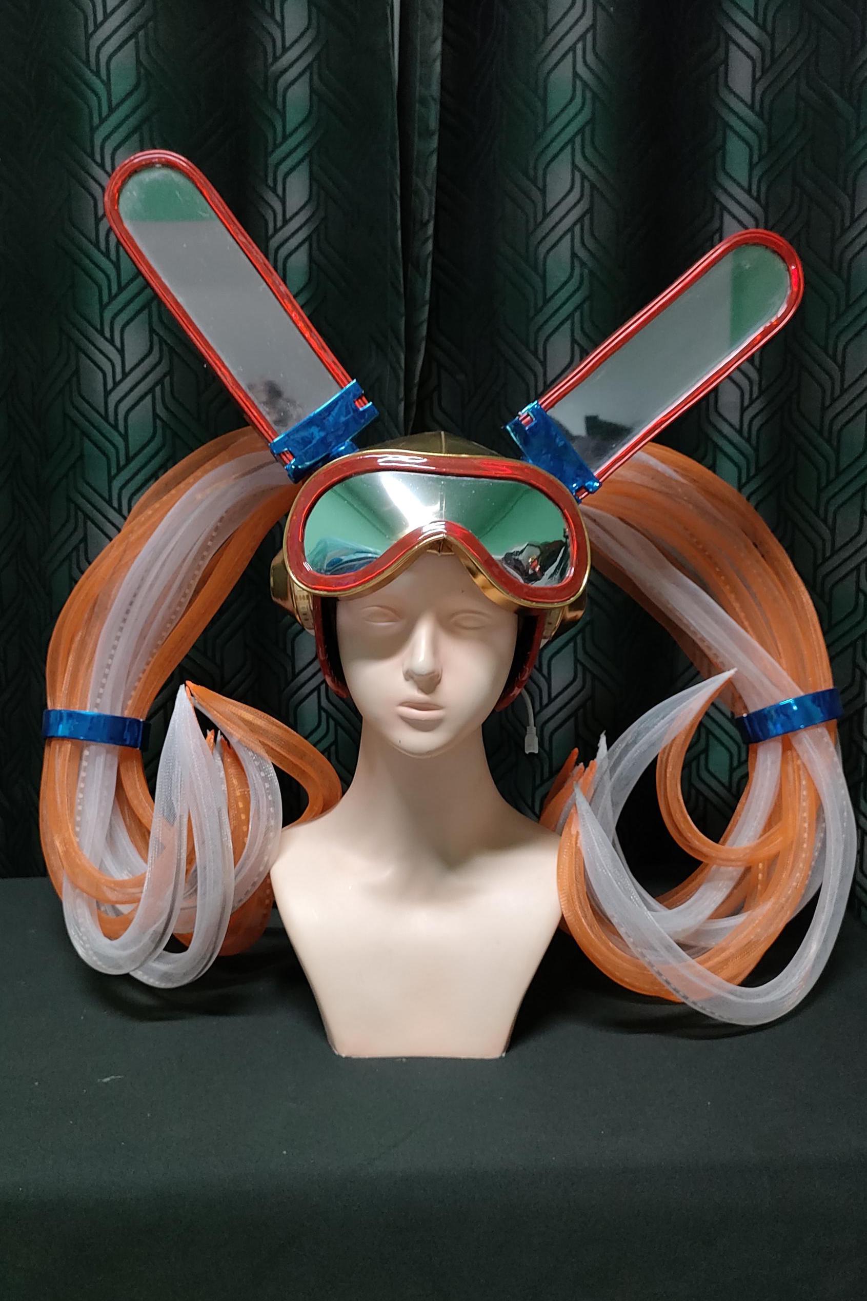 Custom LED Hair Headpiece With Goggles | Light-up Costume Accessory for ...
