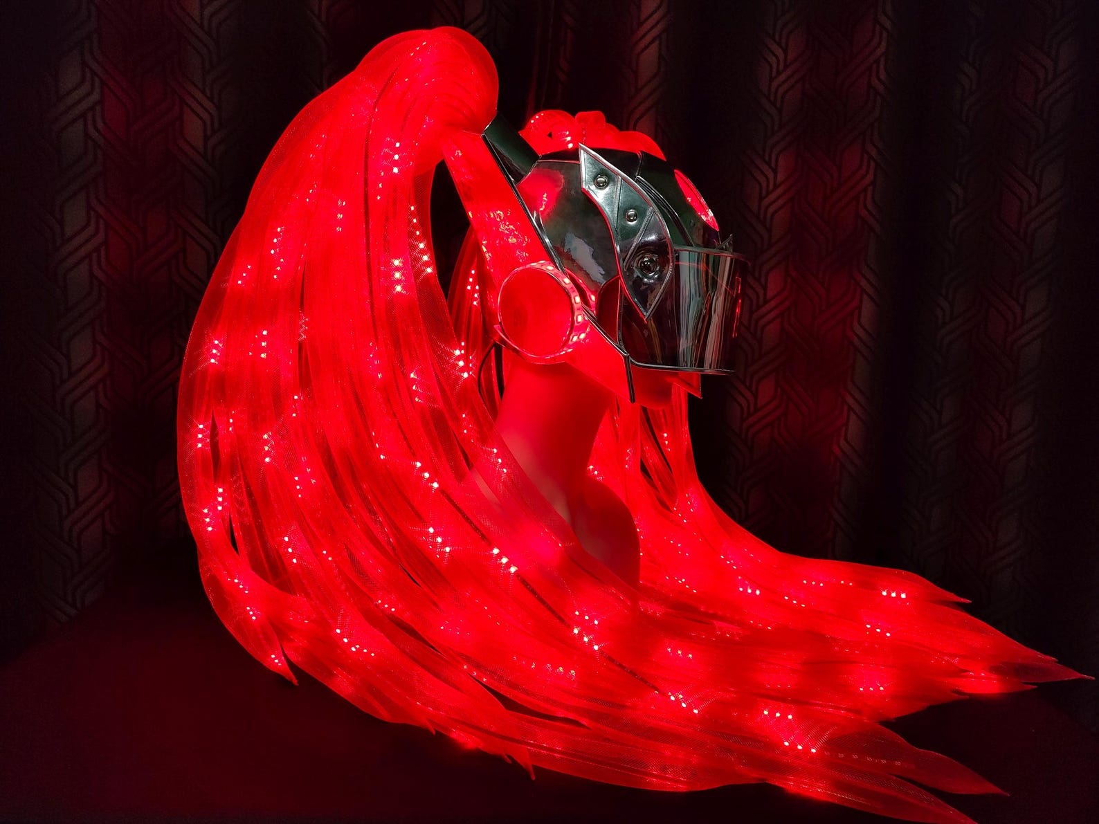 Robot LED Helmet, LED Hair, Futuristic Helmet, Cyborg Headpiece ...