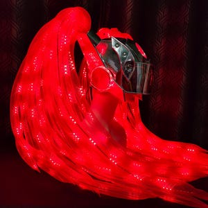 Robot LED Helmet, LED Hair, Futuristic Helmet, Cyborg Headpiece ...