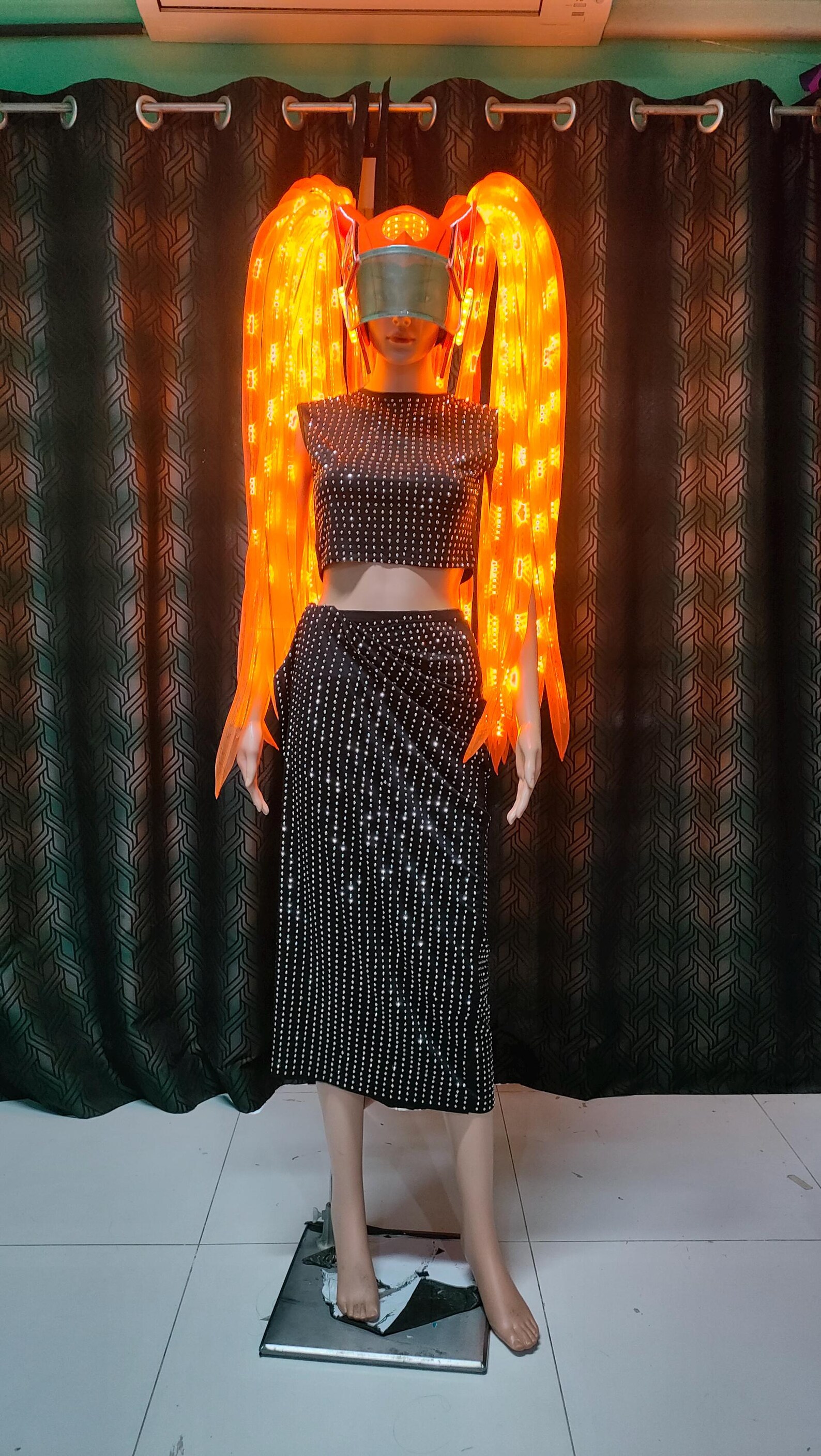 Robot LED Helmet, LED Hair, Futuristic Helmet, Cyborg Headpiece ...