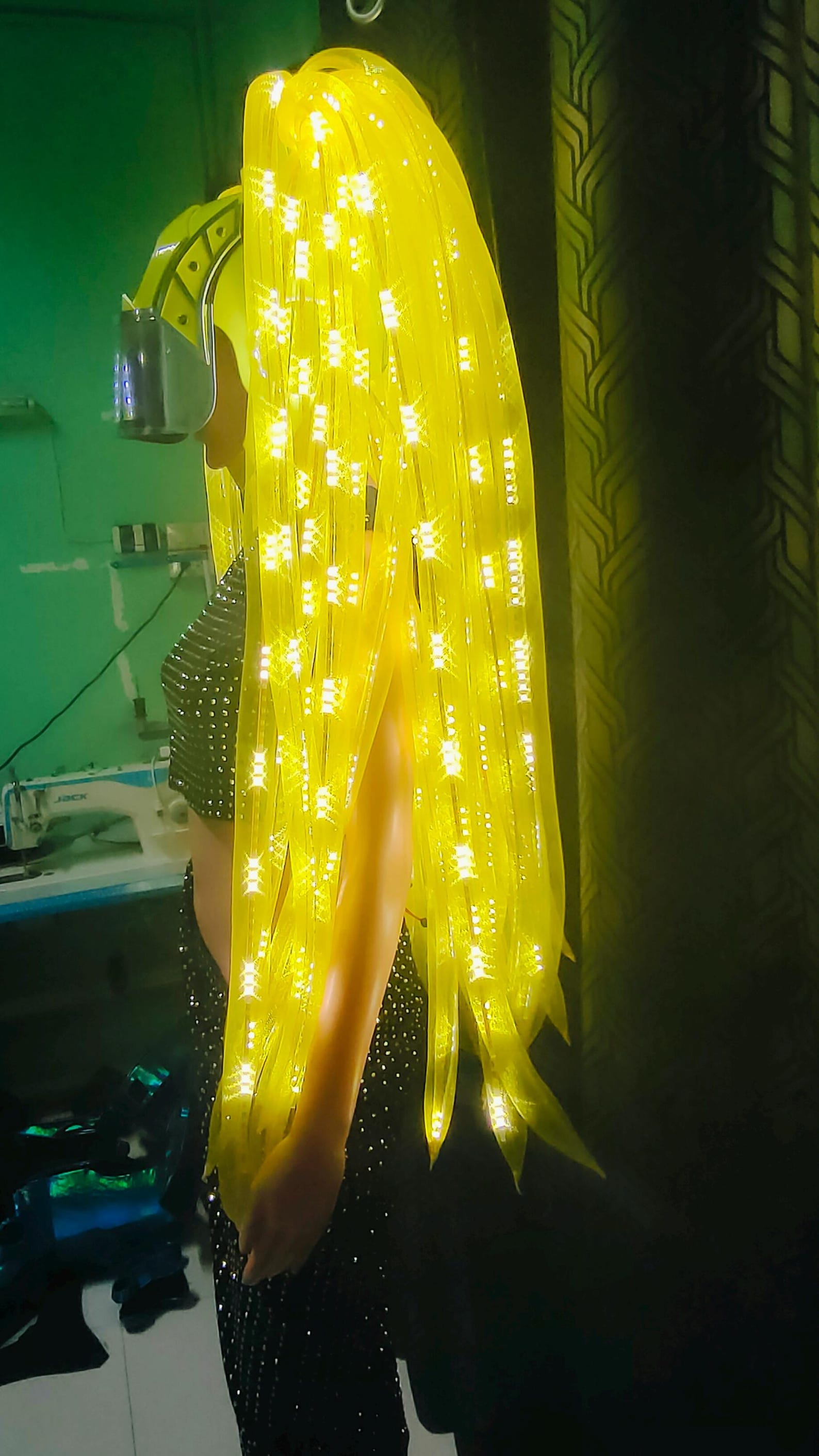 Robot LED Helmet, LED Hair, Futuristic Helmet, Cyborg Headpiece ...